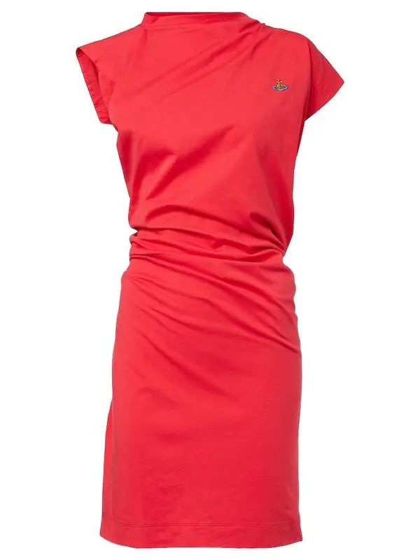 VIVIENNE WESTWOOD Hebo Orb Cotton Jersey Minidress - Red