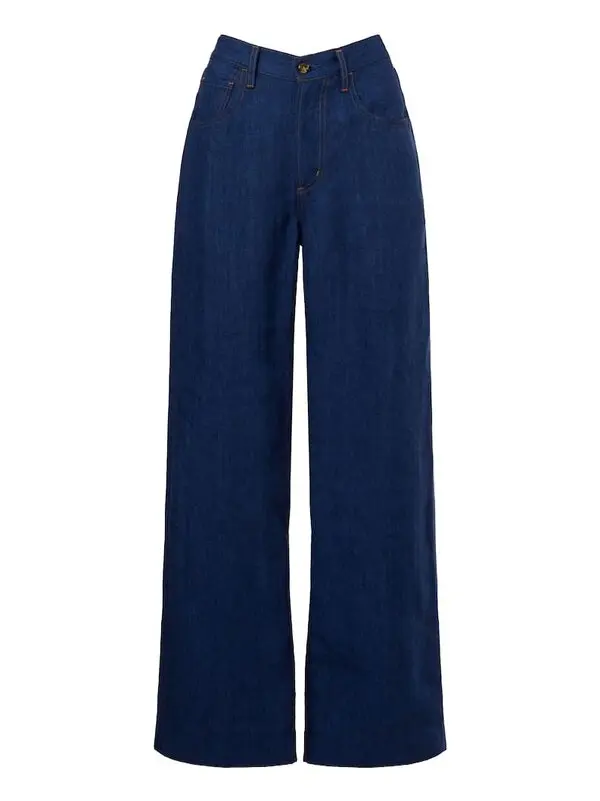 Citizens Of Humanity X Argent Ayla Mid-rise Wide-leg Jeans - Blue