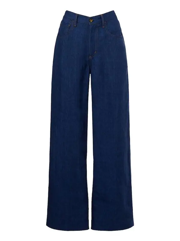 Citizens Of Humanity X Argent Ayla Mid-rise Wide-leg Jeans - Blue