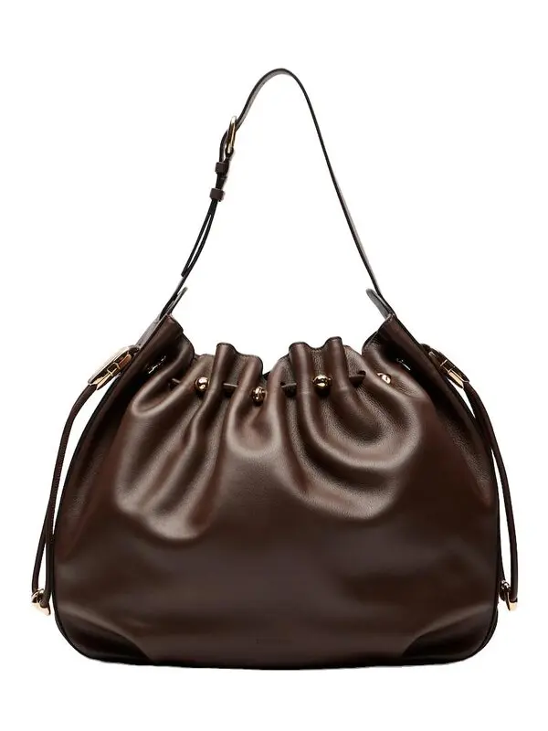 Zimmermann Halcyon Large Leather Bucket Bag - Brown