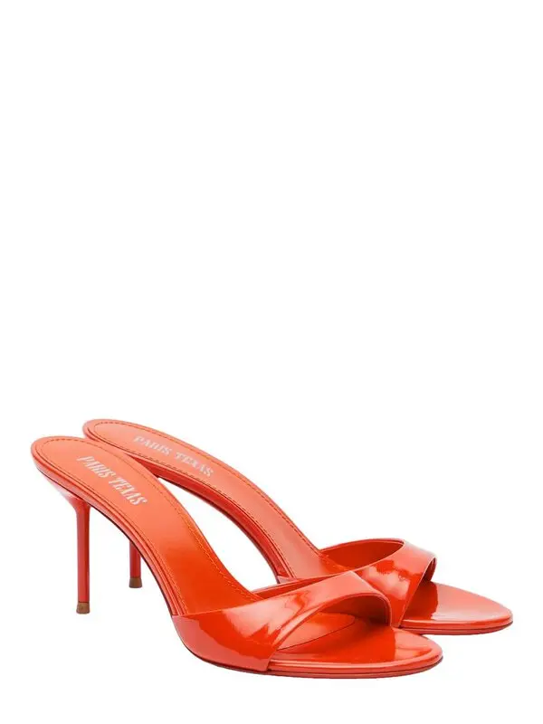Paris Texas Lidia 70 Patent Leather Mules - Orange