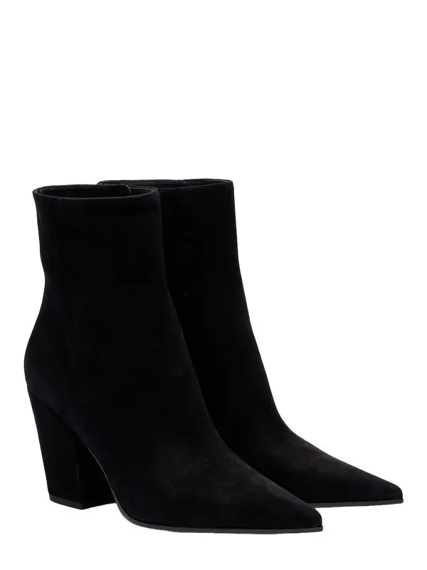 GIANVITO ROSSI Keinna 85 Suede Ankle Boots - Black