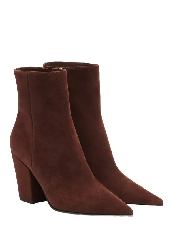 GIANVITO ROSSI Keinna 85 Suede Ankle Boots - Brown