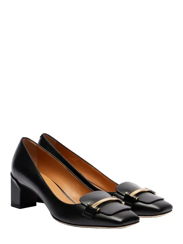 TOD'S Barretta Leather Pumps - Black
