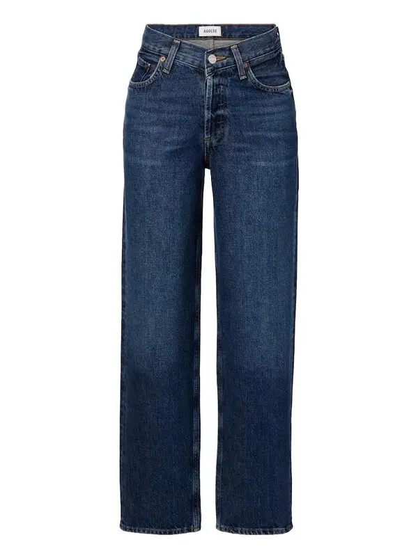AGOLDE V-waist Baggy Straight Jeans - Blue