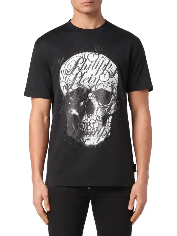 Philipp Plein Skull Cotton T-shirt - Black