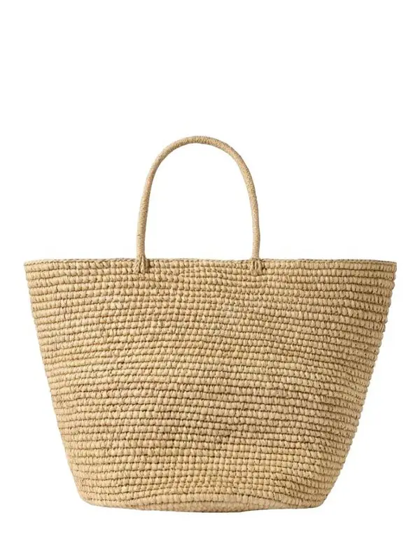 SENSI STUDIO Woven Straw Tote - Brown