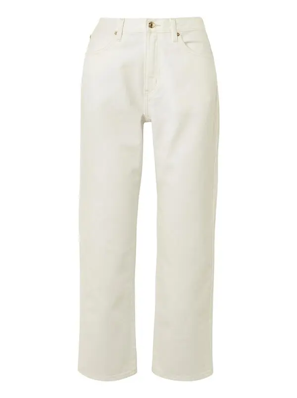 FRAME The Hang Mid-rise Straight-leg Jeans - Neutrals