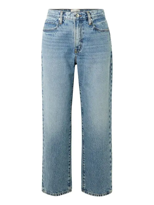 FRAME The Hang High-rise Straight-leg Jeans - Blue
