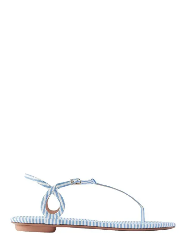 AQUAZZURA - Almost Bare Striped Leather Sandals