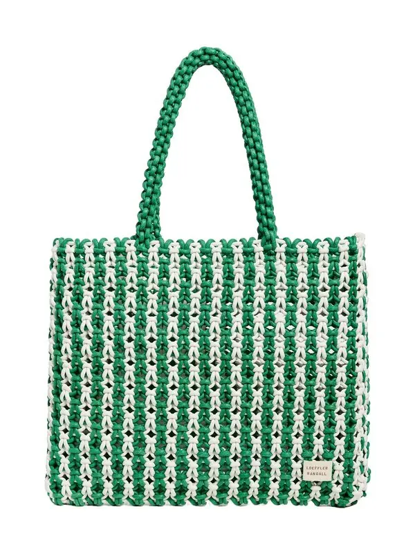LOEFFLER RANDALL Celia Knotted Tote - White/green