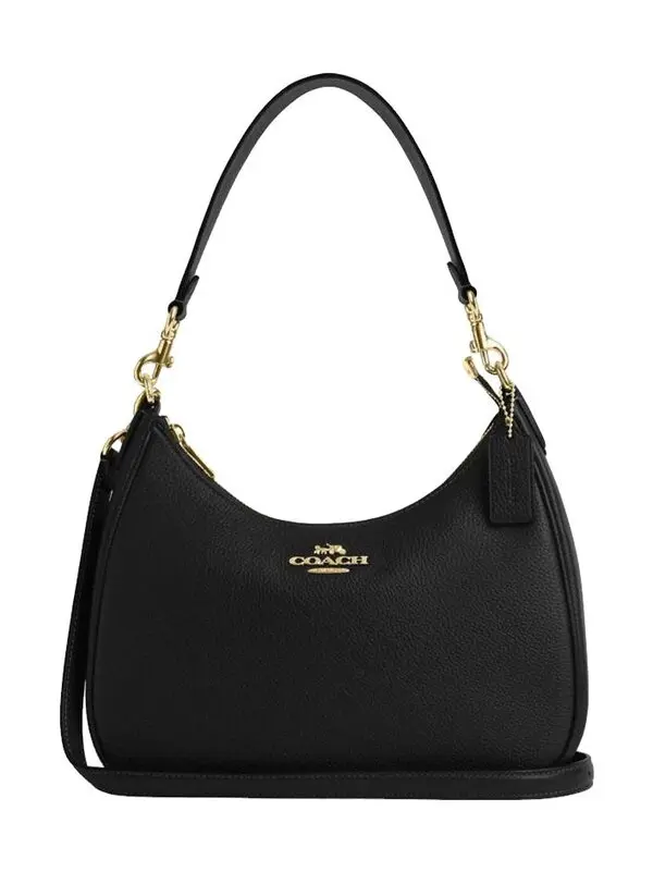 COACH Teri Hobo Bag - Pebbled Leather/gold/black