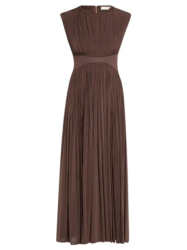 Zimmermann Illuminate Column Dress - Chocolate