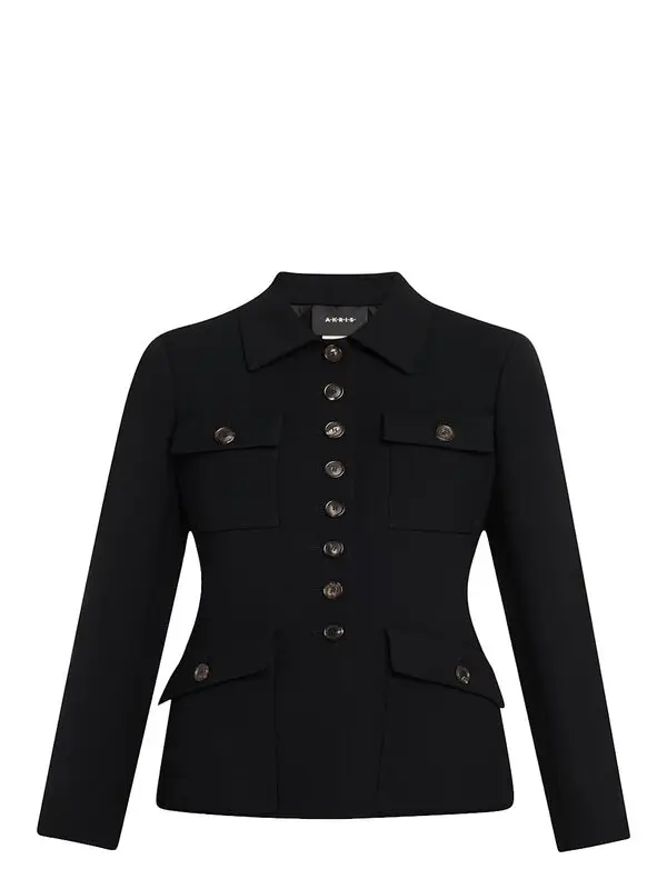 Akris Delia Double-face Wool Jacket - Black