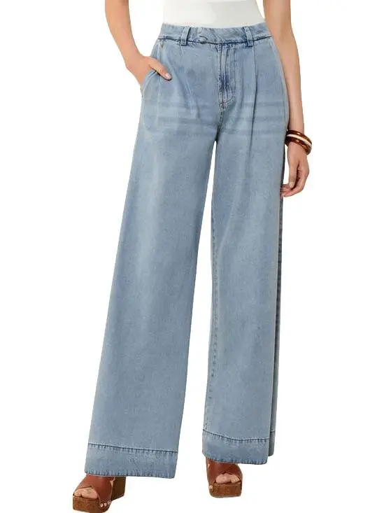 FRIENDS LIKE THESE Pleated Wide Leg Trouser Jeans - Blue