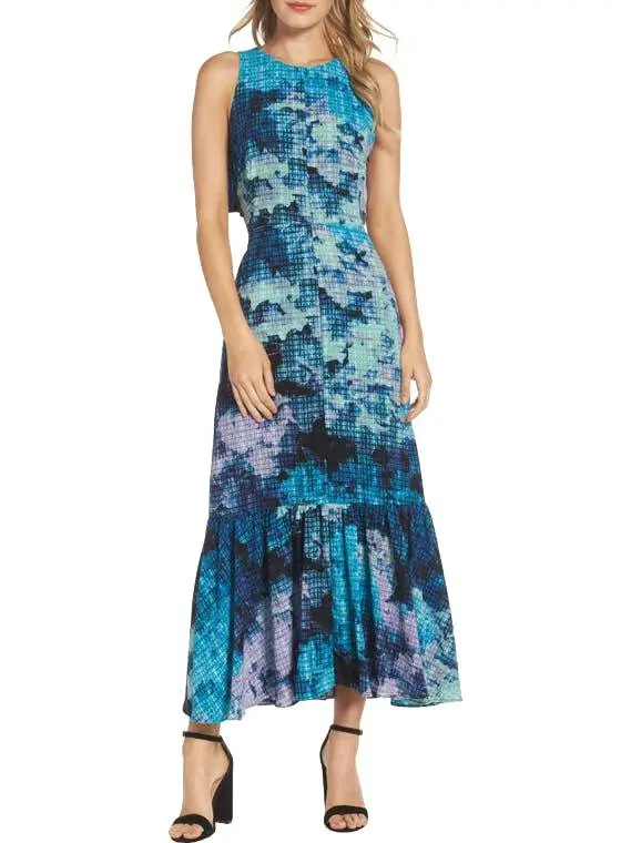 Maggy London Print Maxi Dress - Ocean