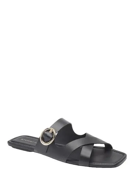 STUART WEITZMAN Villa Slide Sandal - Black