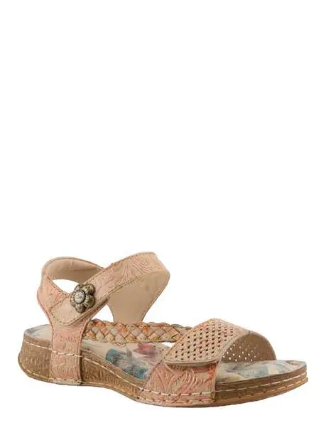 SPRING STEP SHOES Leather Sandals - Beige Multi