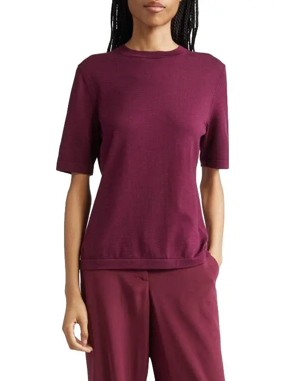 Lafayette 148 New York Cotton & Silk Sweater - Violet Ash