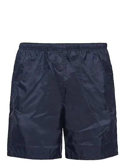 Prada Triangle-logo Re-nylon Swim Trunks - Blue