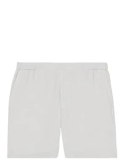 REISS Elasticated-waist Stretch-woven Shorts - White