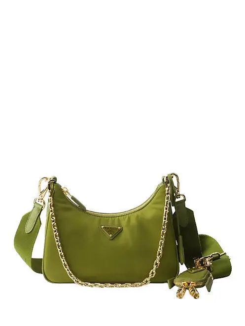Prada Re-edition 2005 Nylon Shoulder Bag - Green