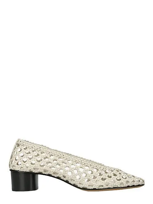 Le Monde Beryl Leather Heeled Ballet Pumps - Beige