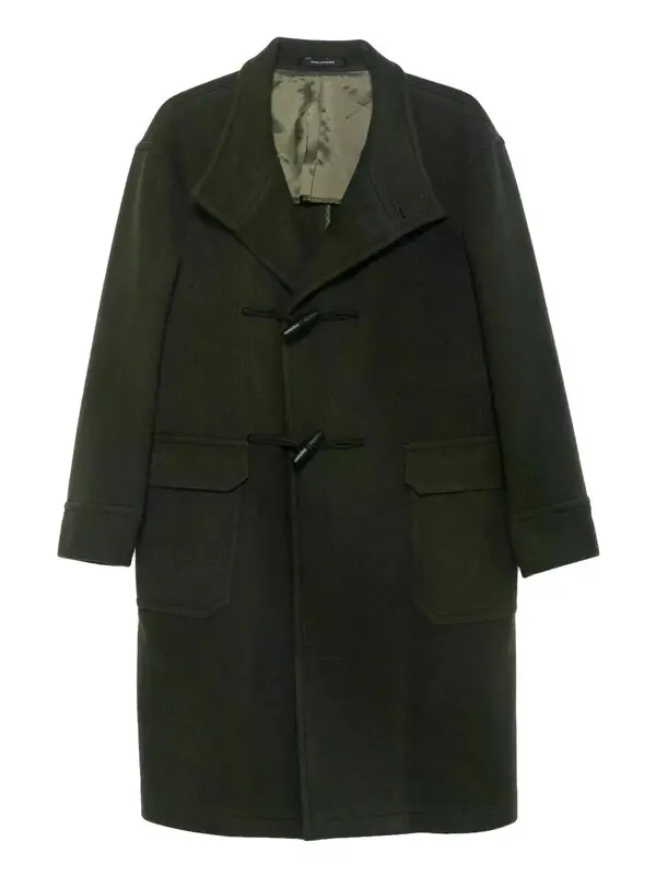Tagliatore Long Duffle Coat - Green