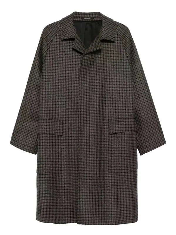 Tagliatore Check-print Overcoat - Brown