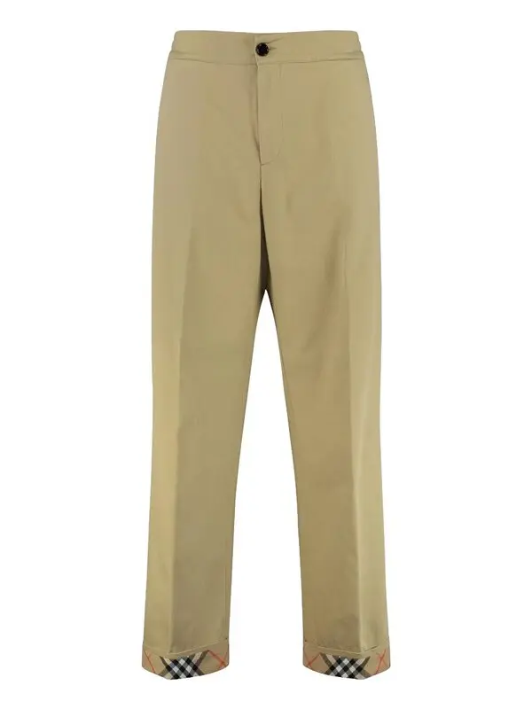 Burberry Cotton Trousers - Beige
