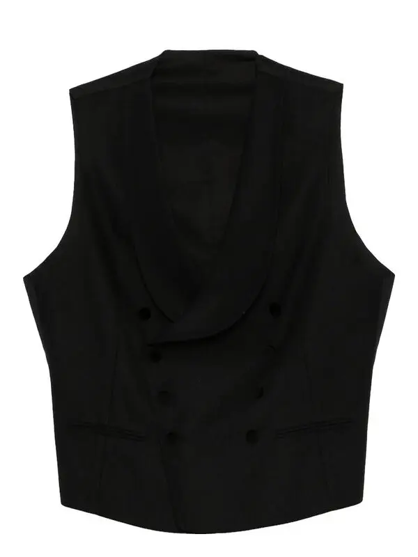Tagliatore Double-breasted Vest - Black