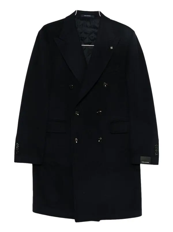 Tagliatore Double-breasted Cashmere Coat - Blue