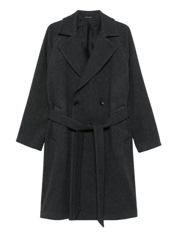 Tagliatore Belted Coat - Grey