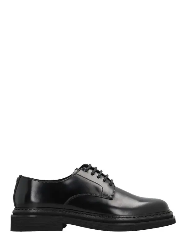 Dolce & Gabbana Leather Lace-up Derby Shoes - Black