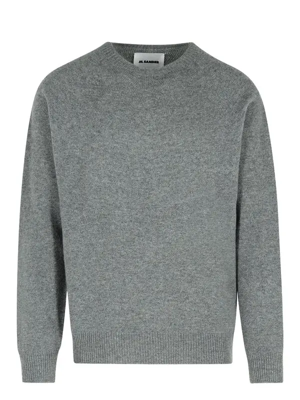 JIL SANDER Virgin Wool Blend Sweater - Grey