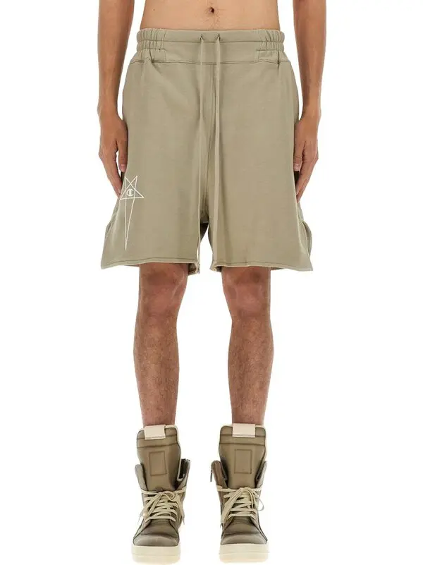 Rick Owens Cotton Shorts - Beige