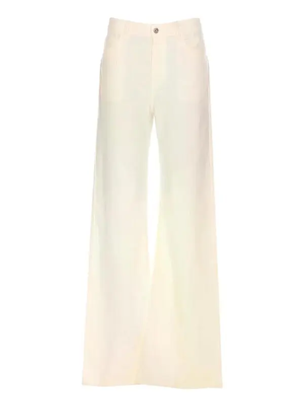 TRUE AVENUE Cotton Trousers - White