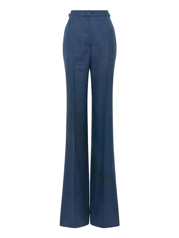 Gabriela Hearst Chambray Trousers - Blue