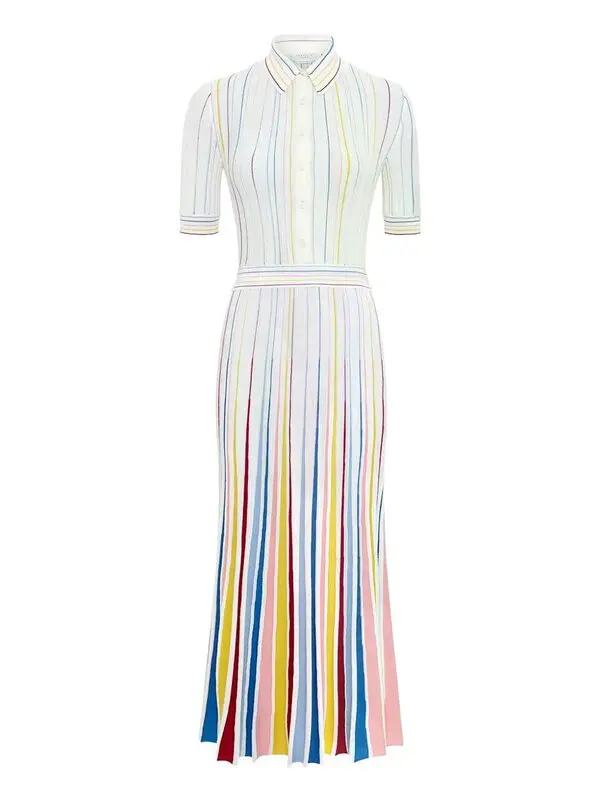Gabriela Hearst Striped Shirtdress - White