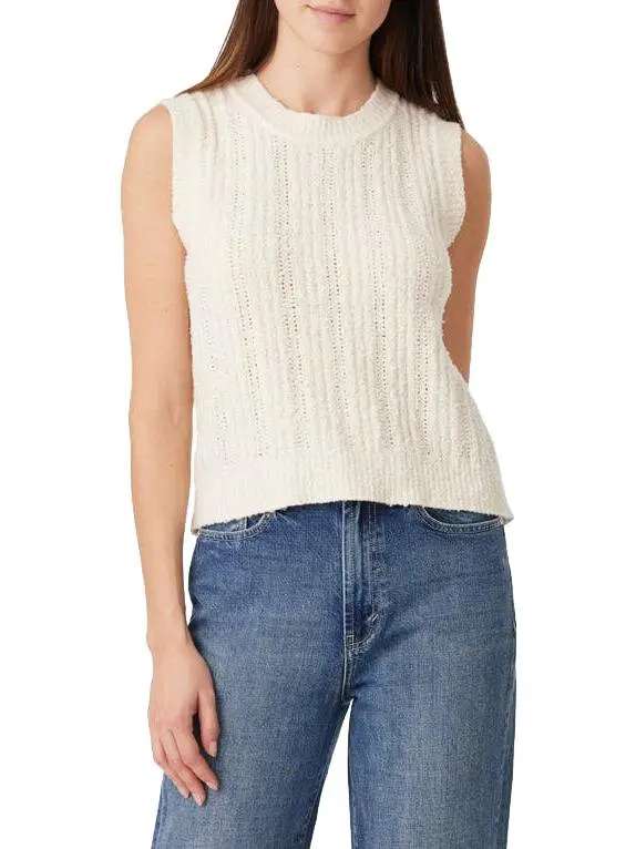 Habitual Sleeveless Textured Sweater - Buttercream