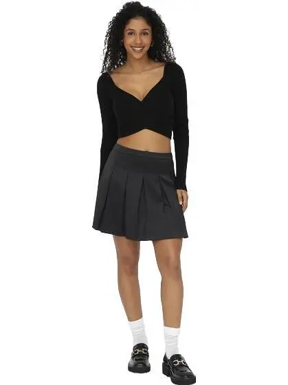 BELLE & BLOOM Palm Breeze Tennis Skort - Black