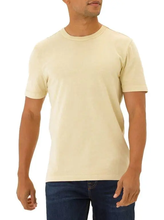 THREADS 4 THOUGHT Shawn Mineral Wash Cotton T-shirt - Lemon Drop