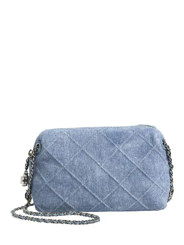 Tory Burch Fleming Suede Crossbody Bag - Denim