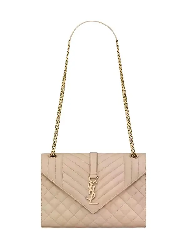 Saint Laurent Envelope Medium Shoulder Bag - Neutrals