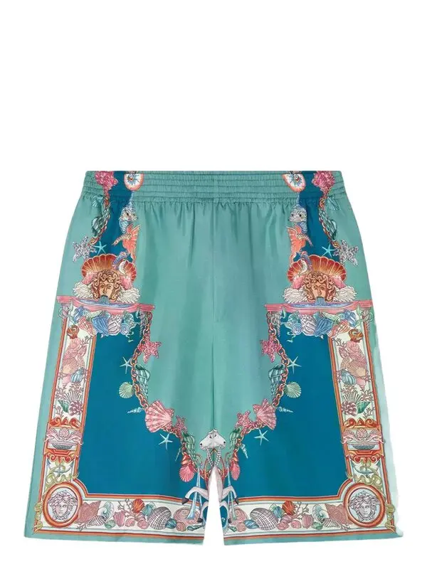 Versace Theatre-print Shorts - Green
