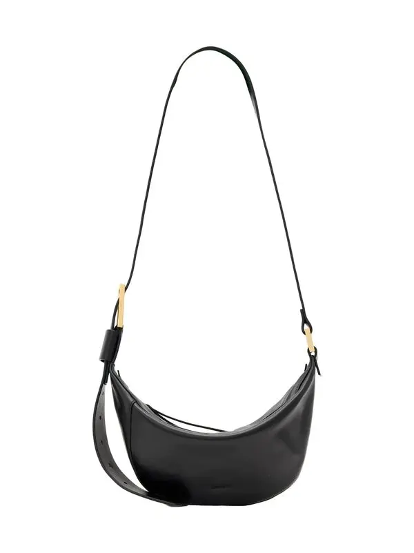 ALLSAINTS Luna Slouchy Leather Crossbody Bag - Black