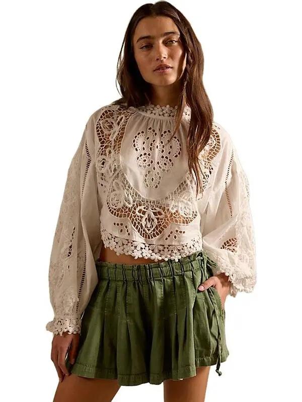 Free People We The Free Croquet Shorties - Drenched Jungle