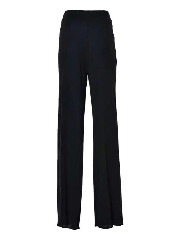 Alberta Ferretti High-waisted Wide Leg Trousers - Black
