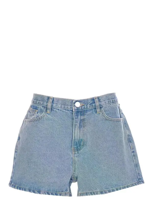 ELEH Logo Patch Thigh-length Shorts - Blue