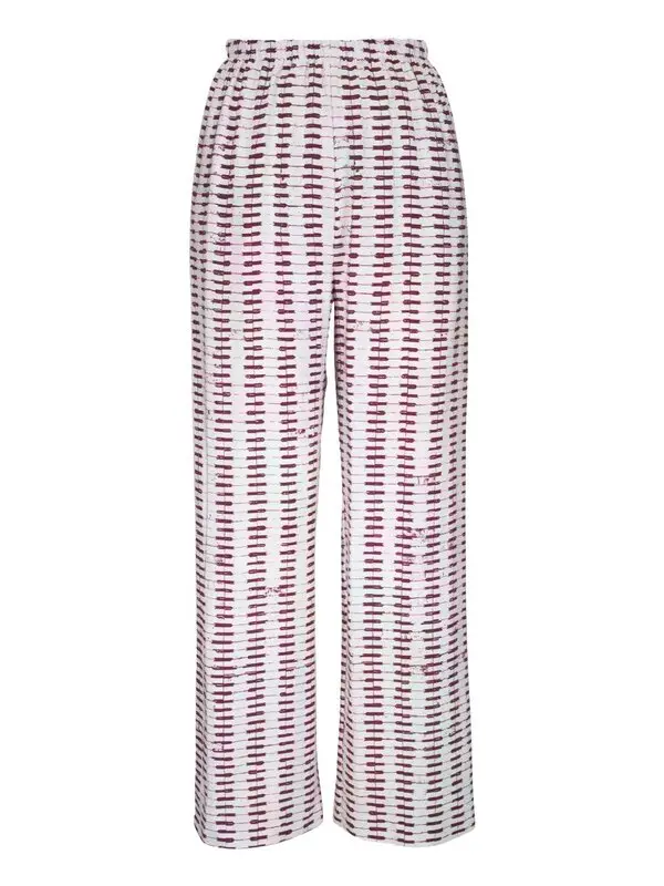 PETER COHEN Striped Trousers - White